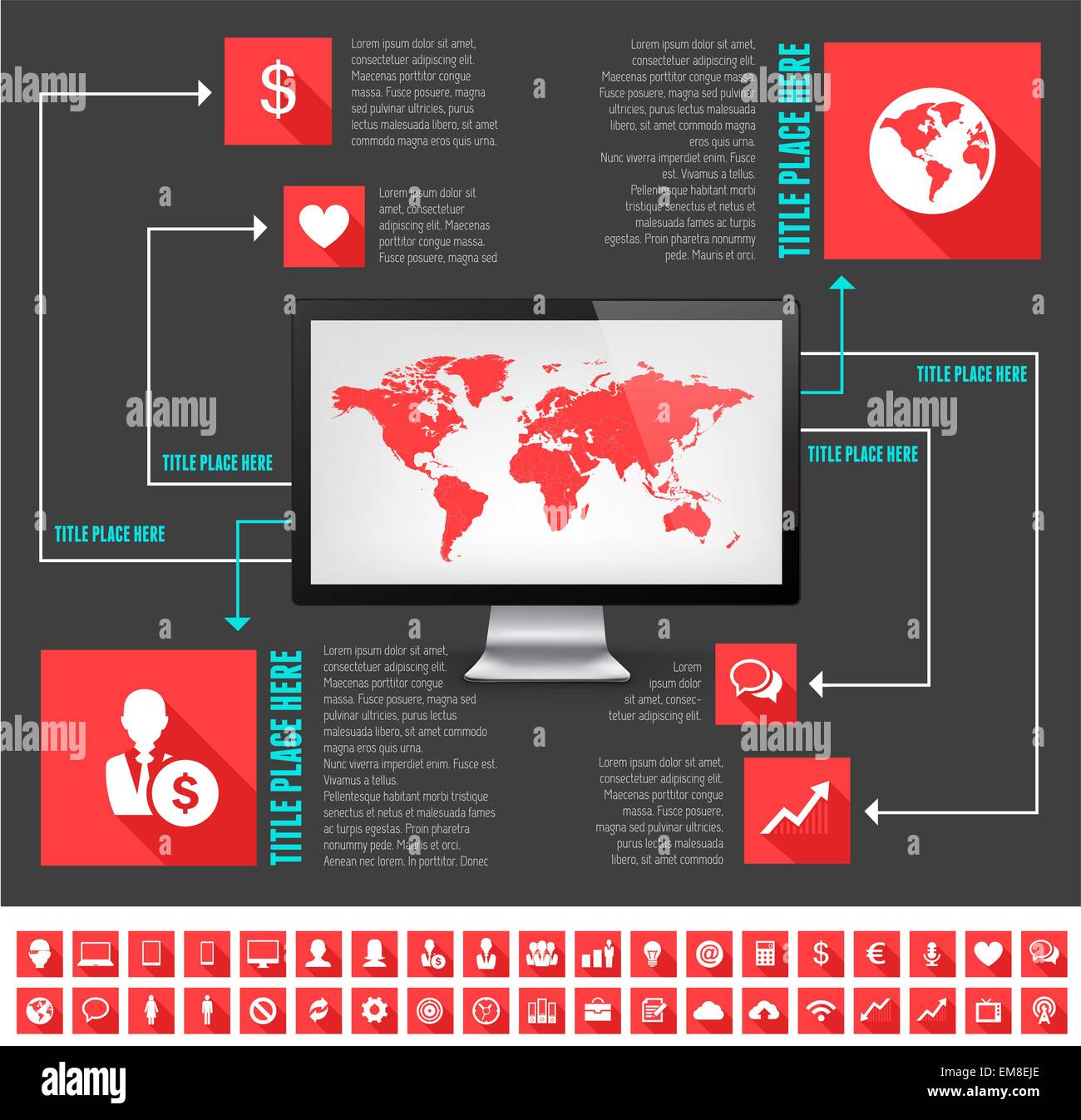 IT Industry Infographic Elements Stock Vector Image & Art - Alamy