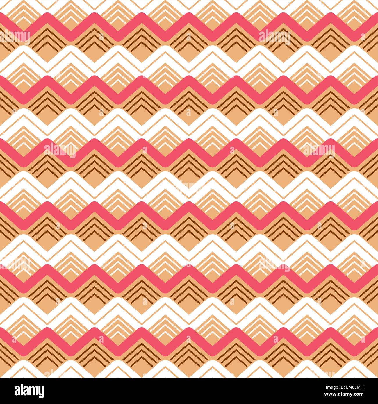 Zigzag and floral pattern Stock Vector Images - Alamy