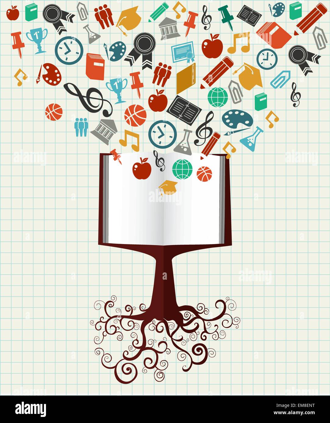 Education icons tree Stock Vector Images - Alamy