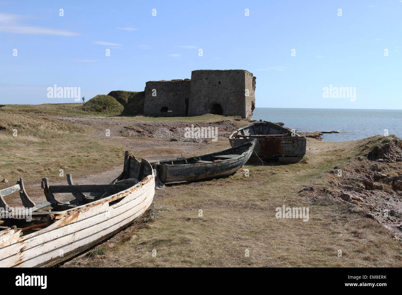 Old boats at Boddin point Scotland April 2015 Stock Photo - Alamy