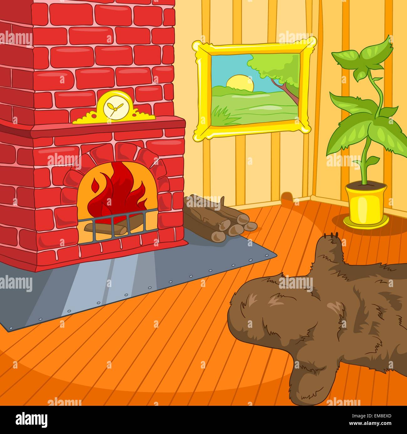 Den room Stock Vector Images - Alamy