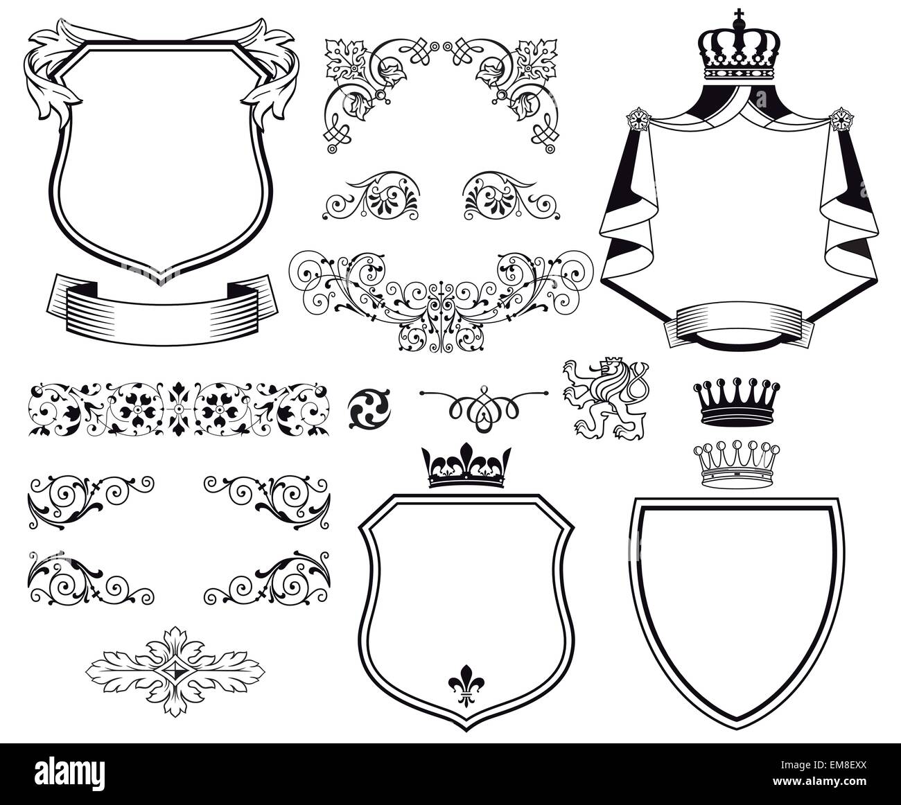 Label design elements hi-res stock photography and images - Alamy