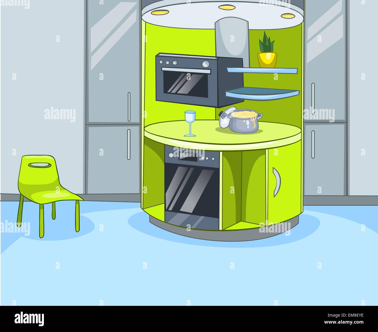 Kitchen cabinet cartoon hi-res stock photography and images - Alamy