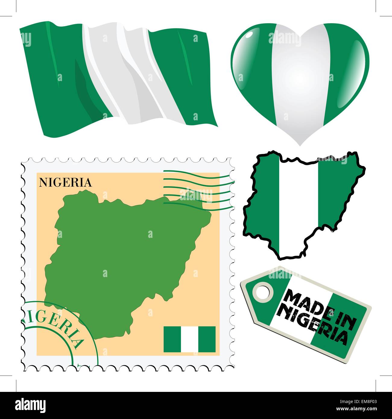 national colours of Nigeria Stock Vector Image & Art - Alamy