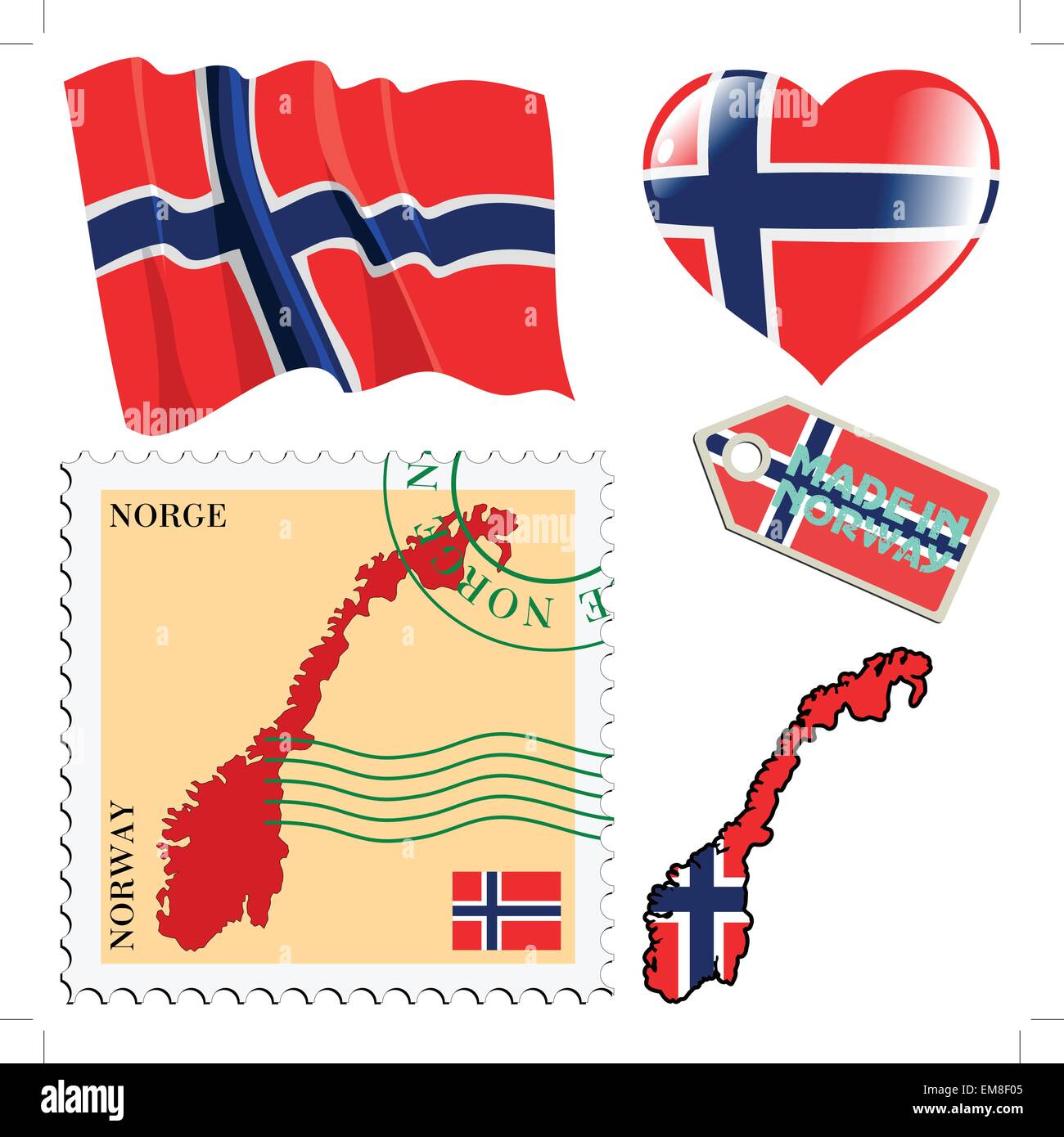 Colours of norway Stock Vector Images - Alamy
