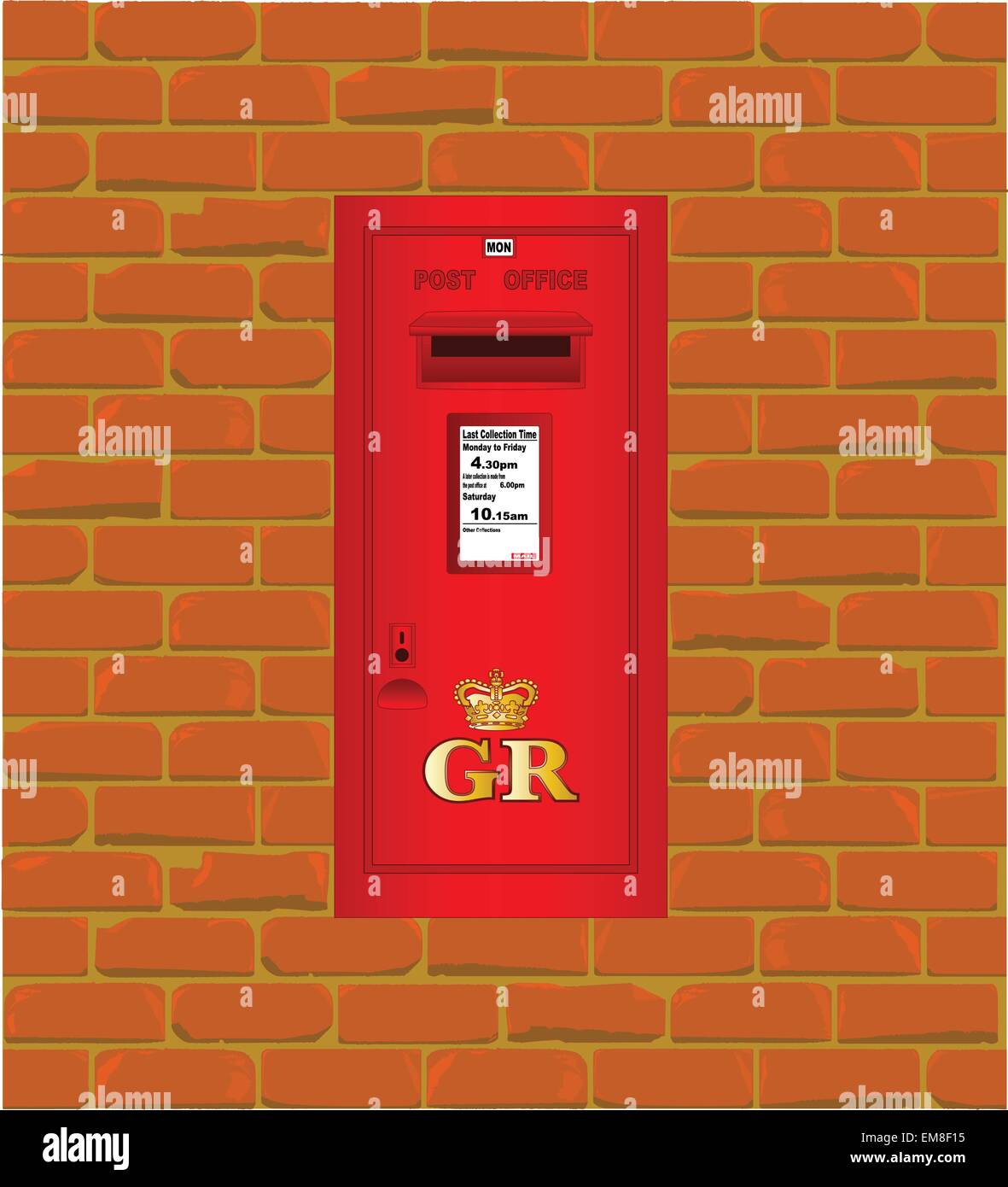 Wall Mounted Post Box Stock Vector Image & Art - Alamy