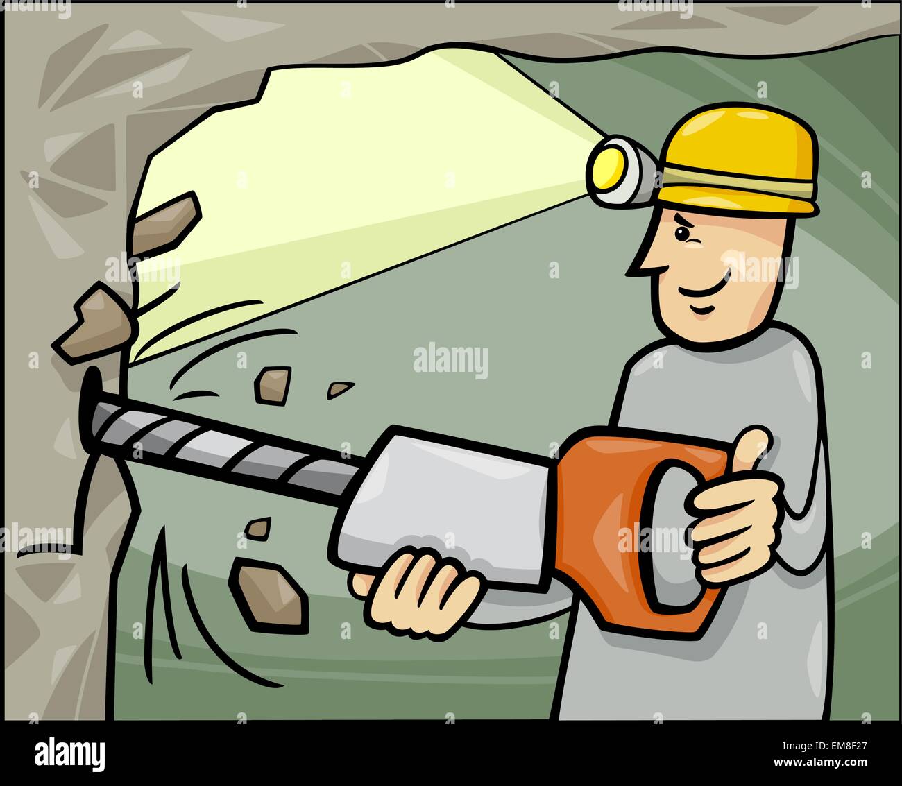 miner at work cartoon illustration Stock Vector Image & Art - Alamy