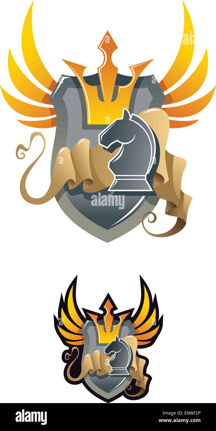 Chess heraldic emblem Stock Vector Image & Art - Alamy