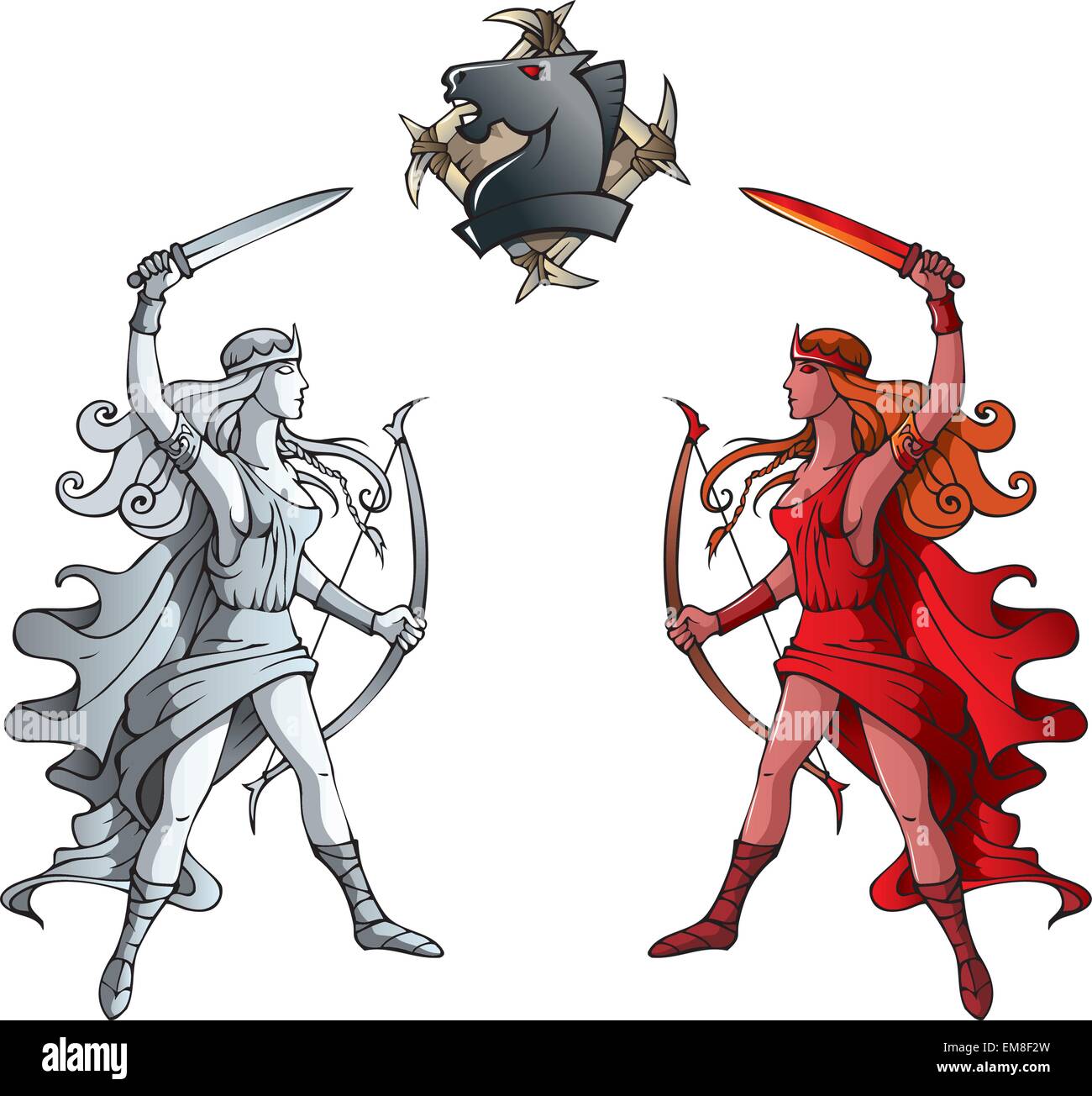 Chess set: Queens Stock Vector Image & Art - Alamy