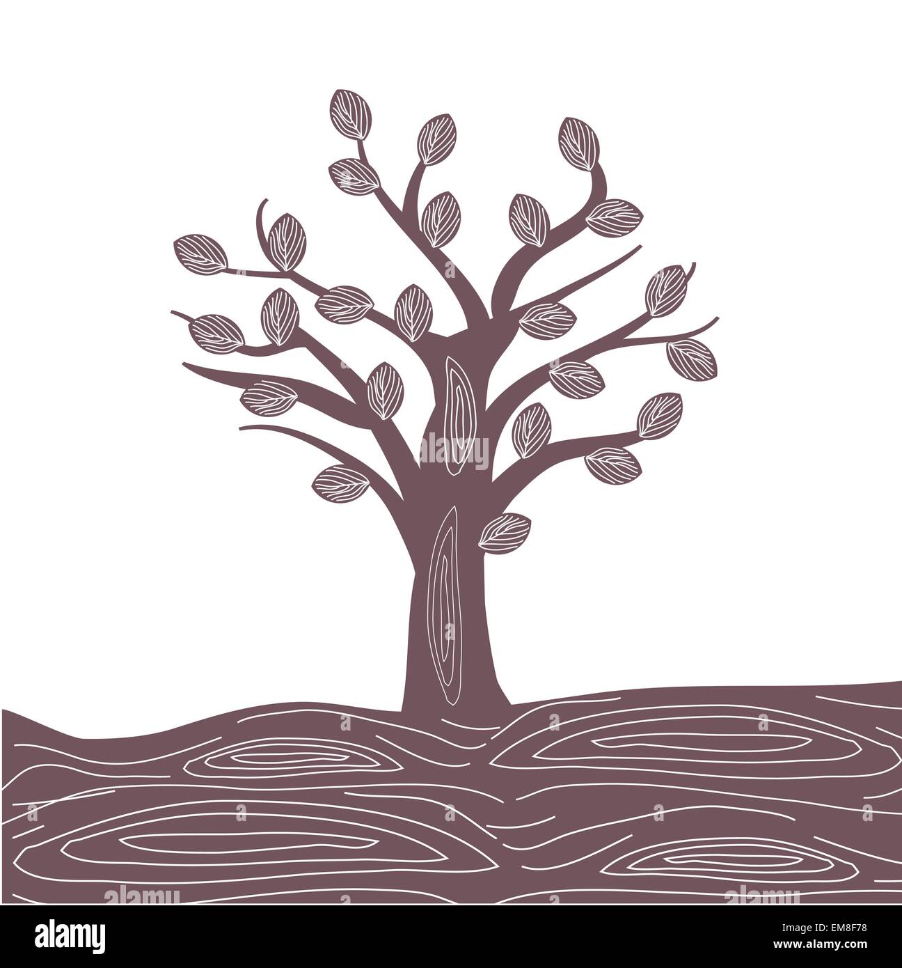 Stylized vector tree Stock Vector Image & Art - Alamy