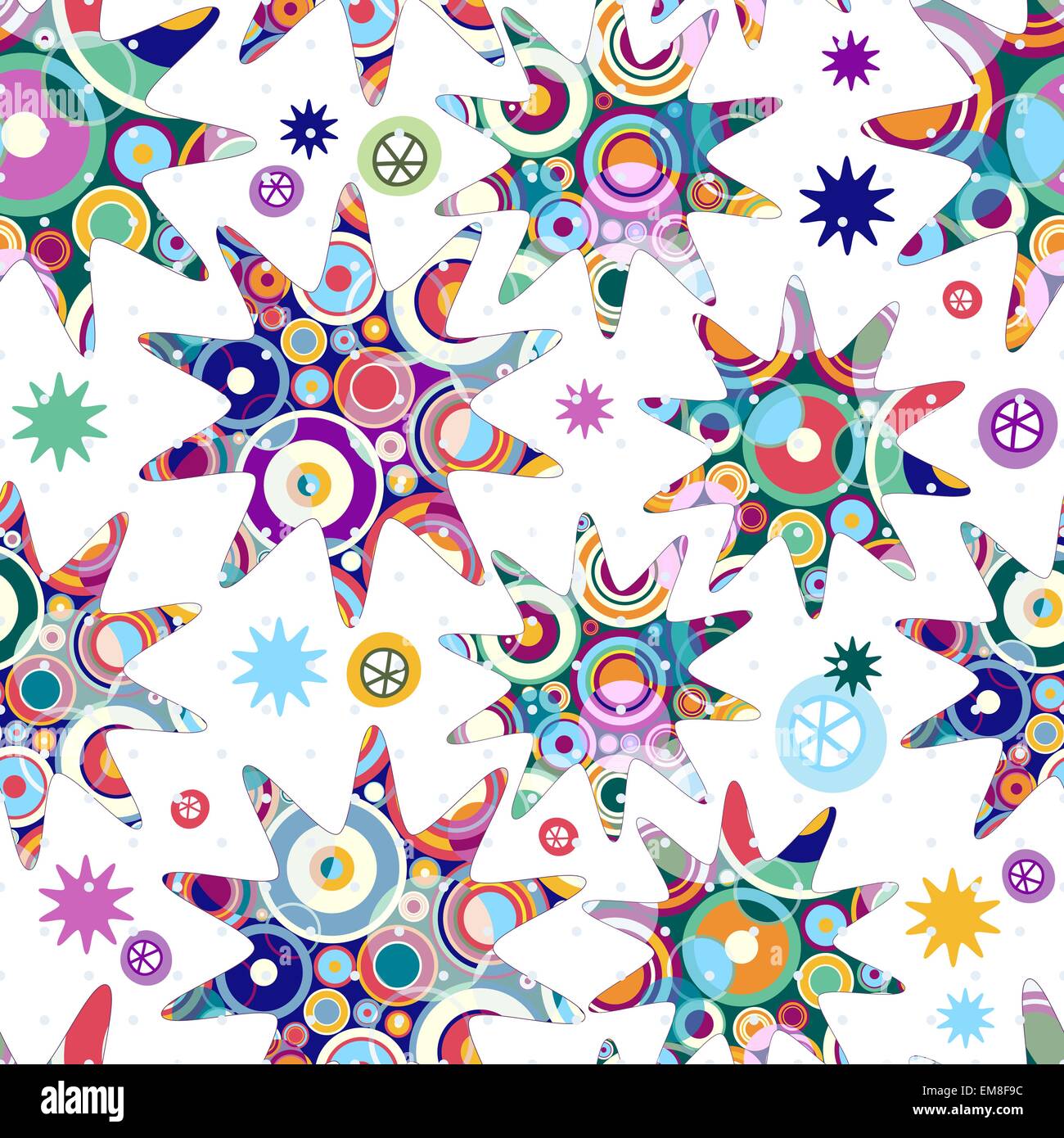 White seamless pattern with Christmas Stars Stock Vector Image & Art ...