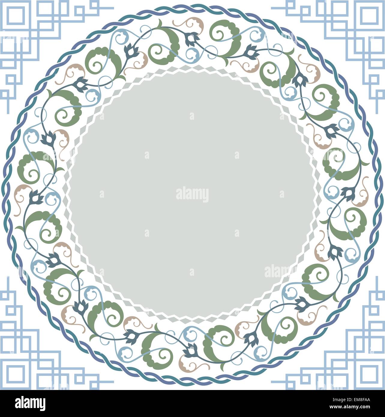 Islamic floral art frame Stock Vector Image & Art - Alamy