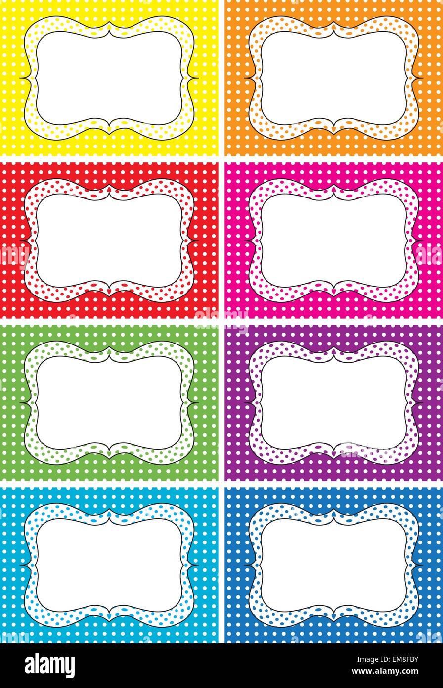 Polka dots labels Stock Vector Image & Art - Alamy