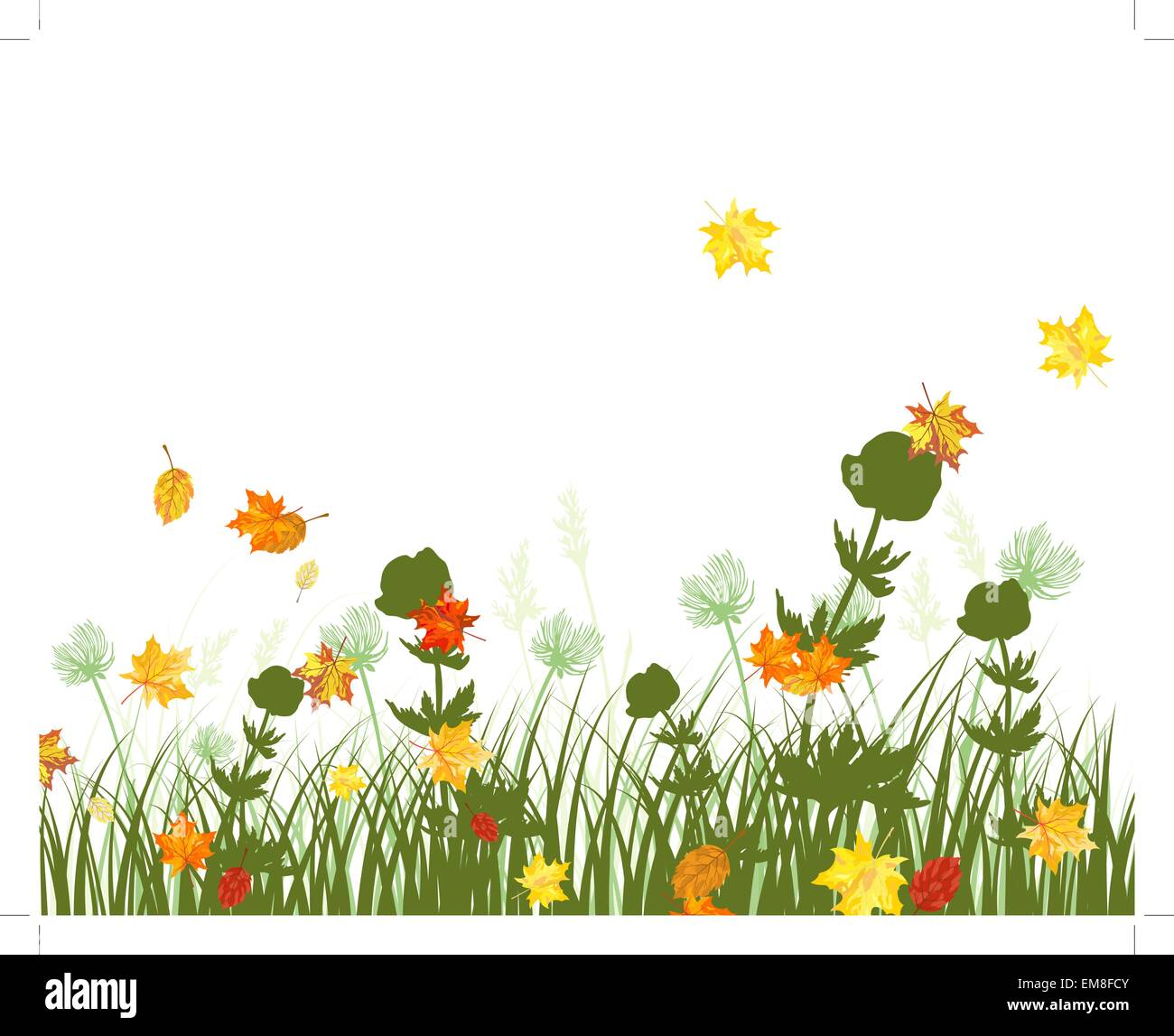 Meadow autumn background Stock Vector Image & Art - Alamy