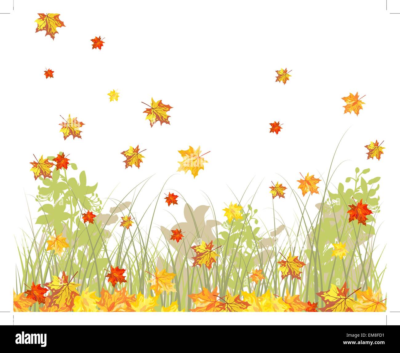 Meadow autumn background Stock Vector Image & Art - Alamy
