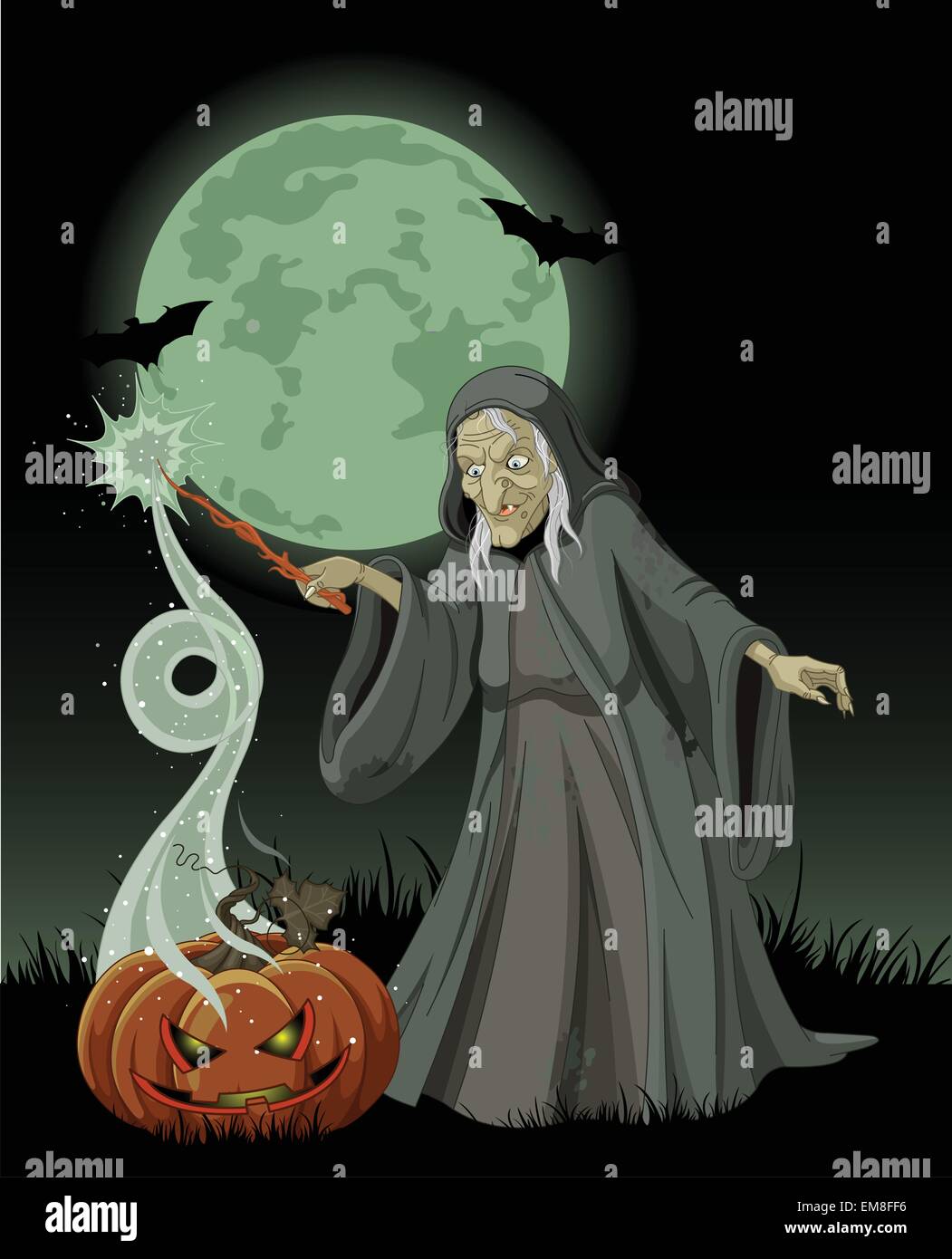 Witch monster Stock Vector Images - Alamy