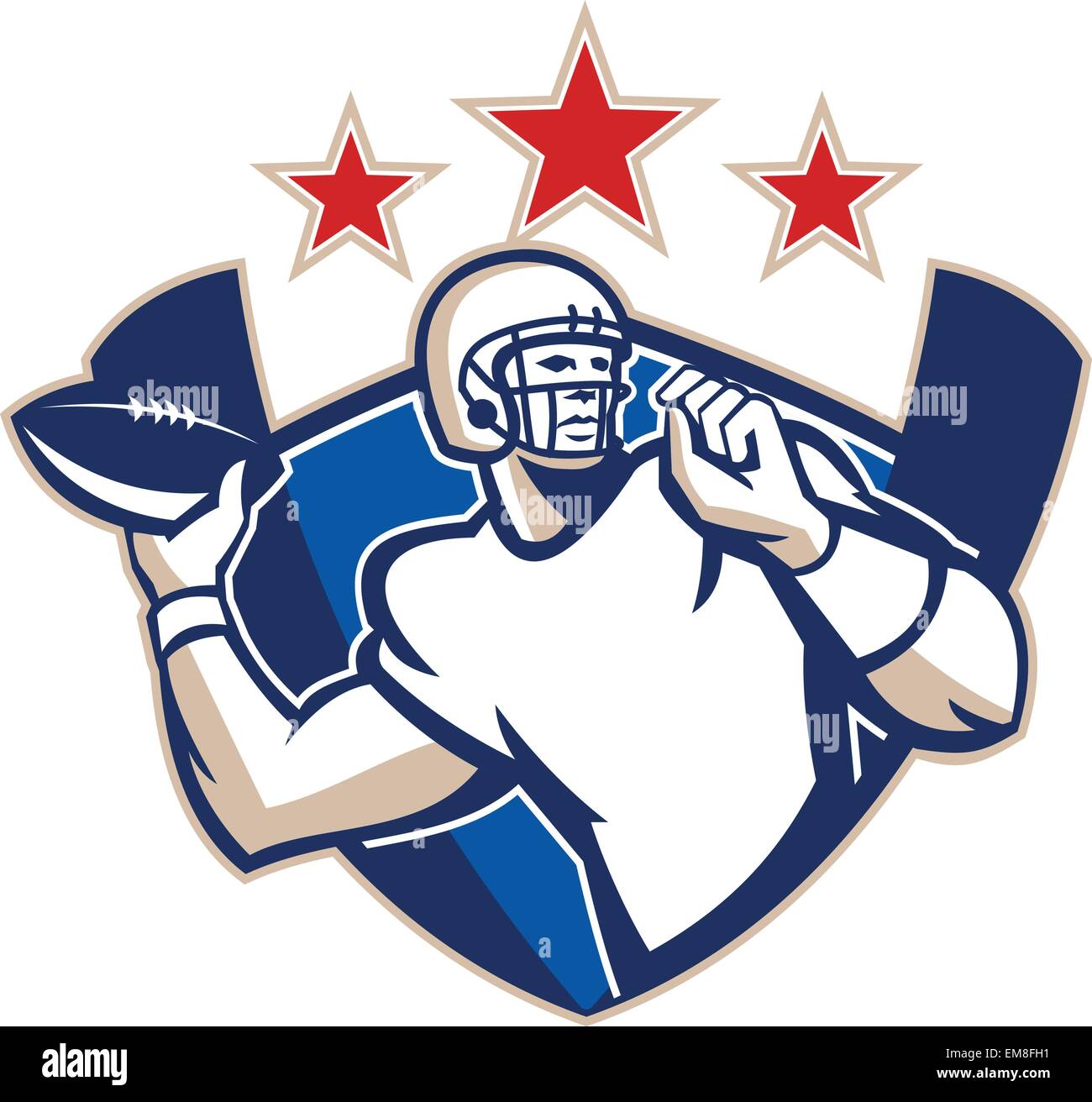 Quarterback football throw Stock Vector Images - Alamy