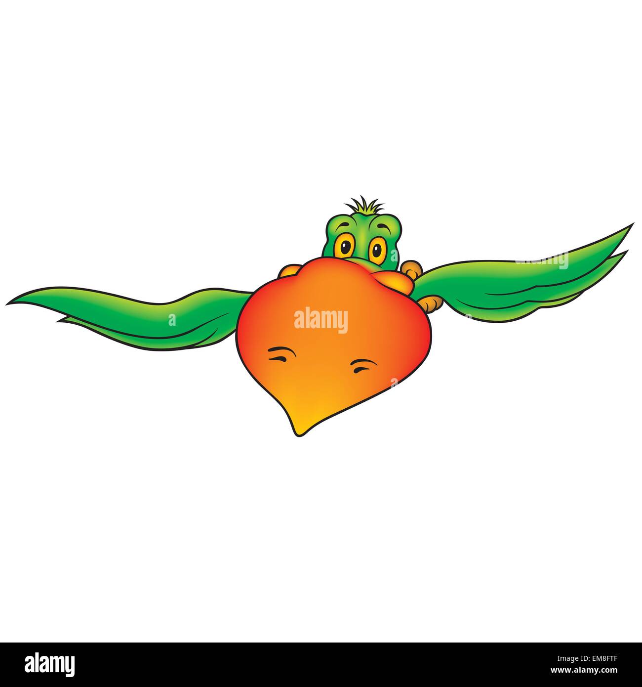 Green Flying Parrot Stock Vector Image & Art - Alamy
