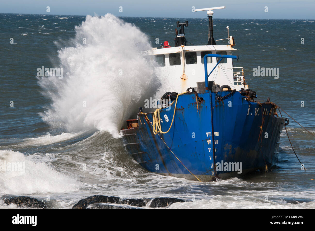 Shipwreck Gaspésie coast Quebec Stock Photo - Alamy