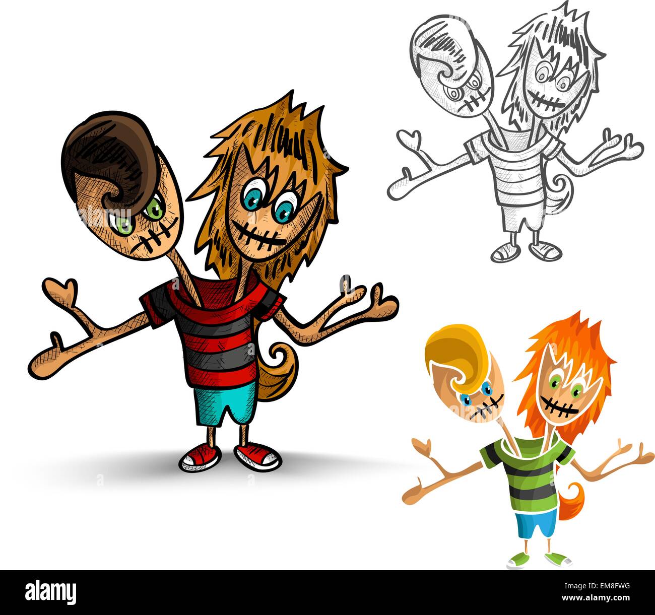 Halloween monsters spooky zombies isolated set Stock Vector Image & Art ...