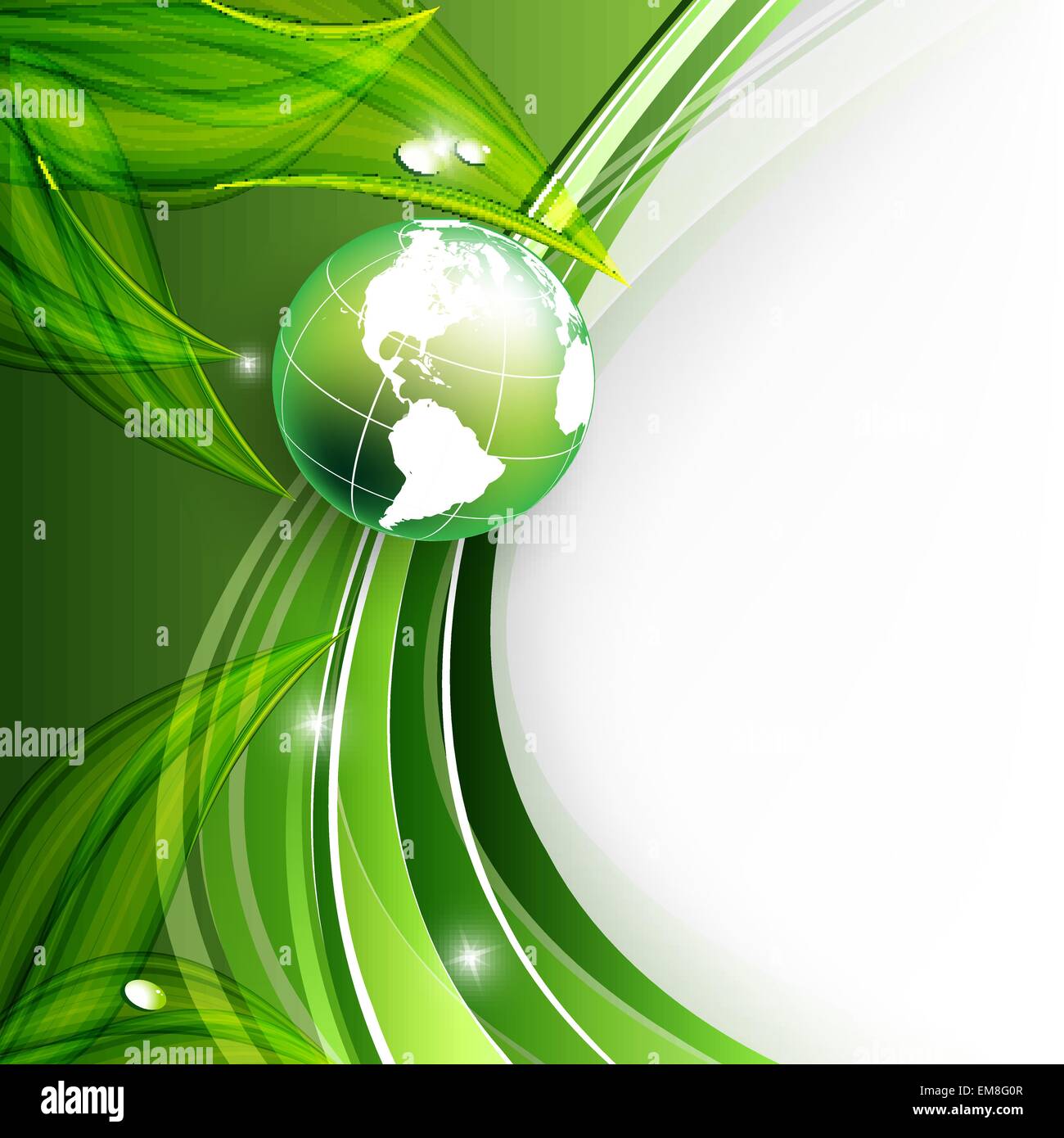 floral environmental vector frame with globe Stock Vector Image & Art ...