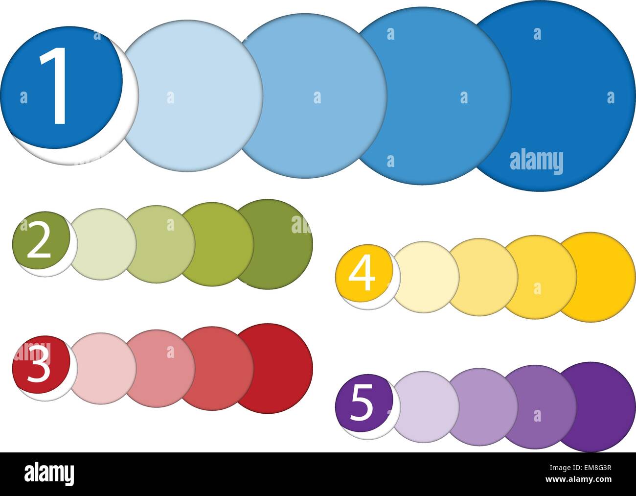 Set of Colorful Frames with Numbers Stock Vector Image & Art - Alamy