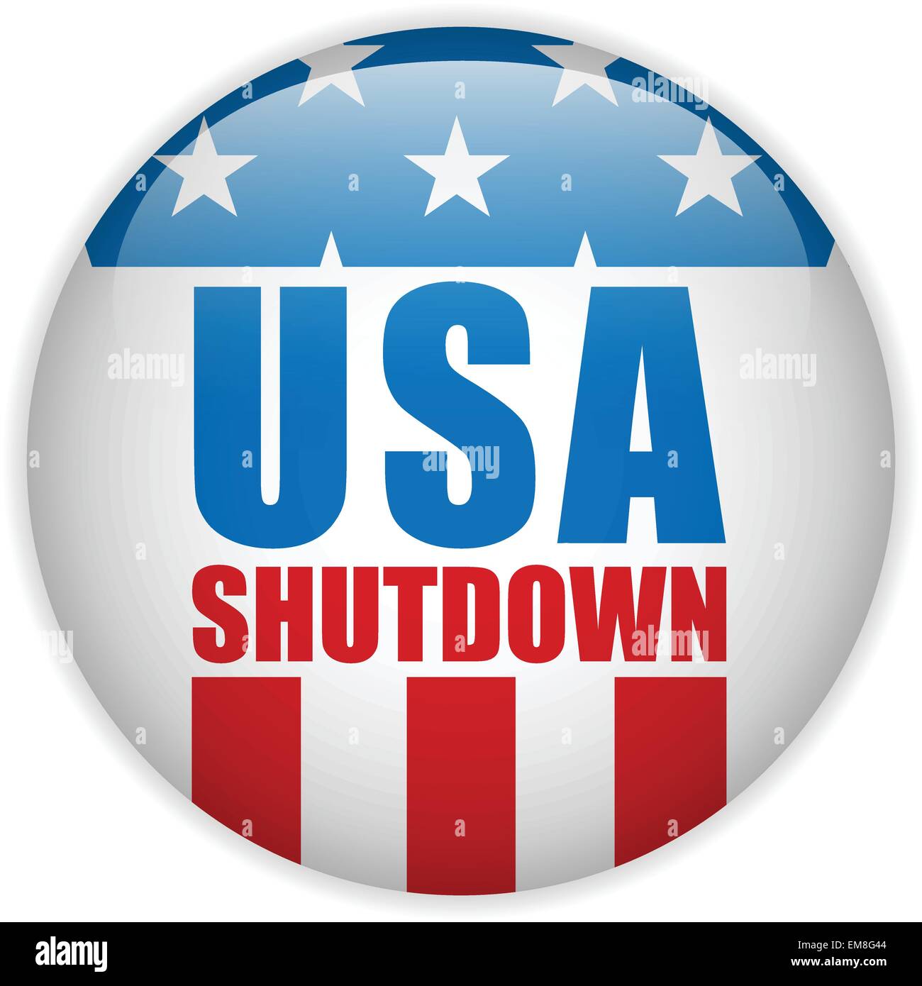 United States Shutdown Government Button Stock Vector Image & Art - Alamy