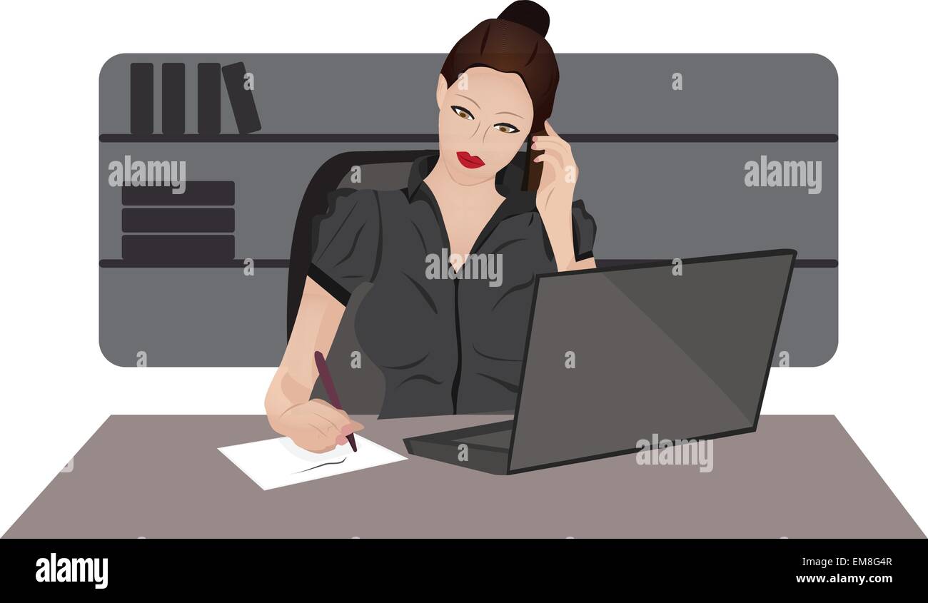 Women phone Stock Vector Images - Alamy