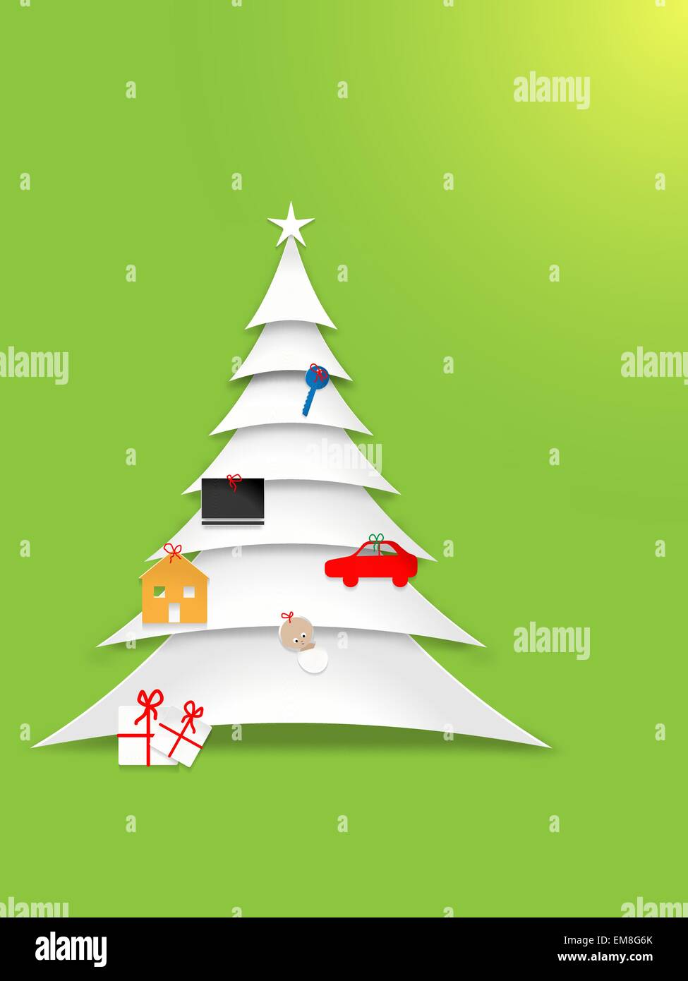 Car winter christmas xmas tree Stock Vector Images - Alamy