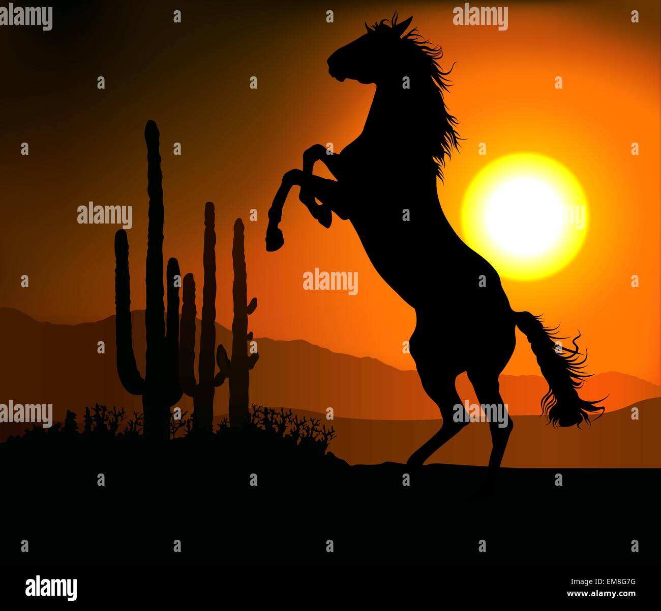 Mustang animal Stock Vector Images - Alamy