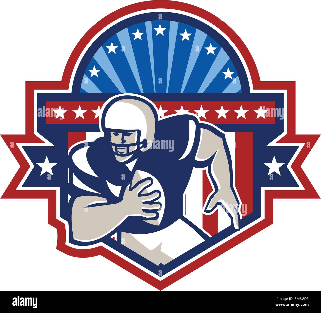 Quarterback running Stock Vector Images - Alamy