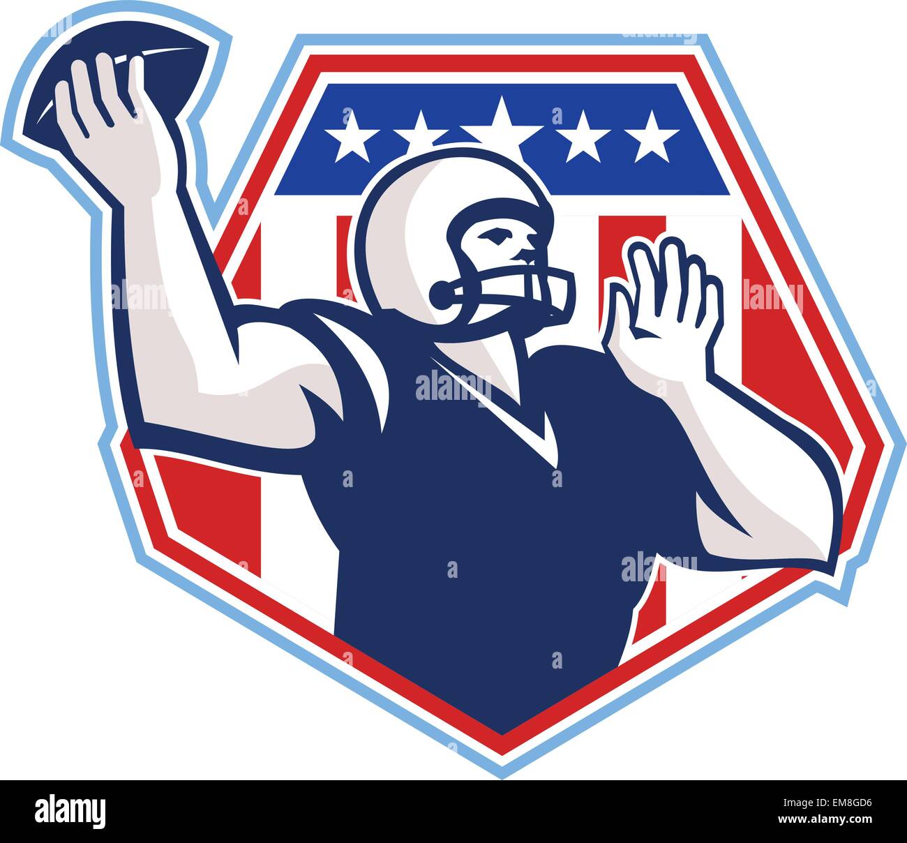 Quarterback throwing Stock Vector Images - Alamy