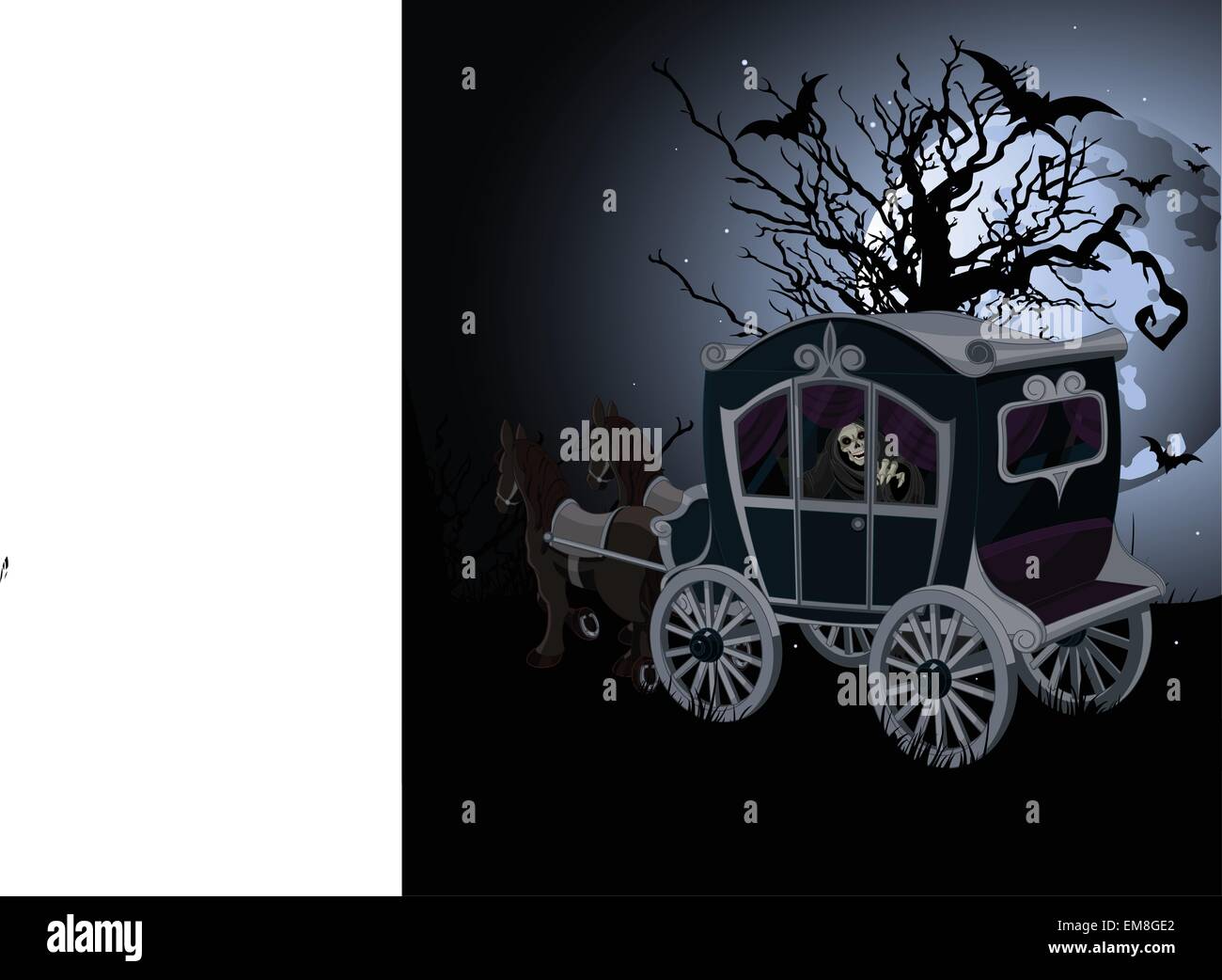 Halloween Carriage background Stock Vector Image & Art - Alamy