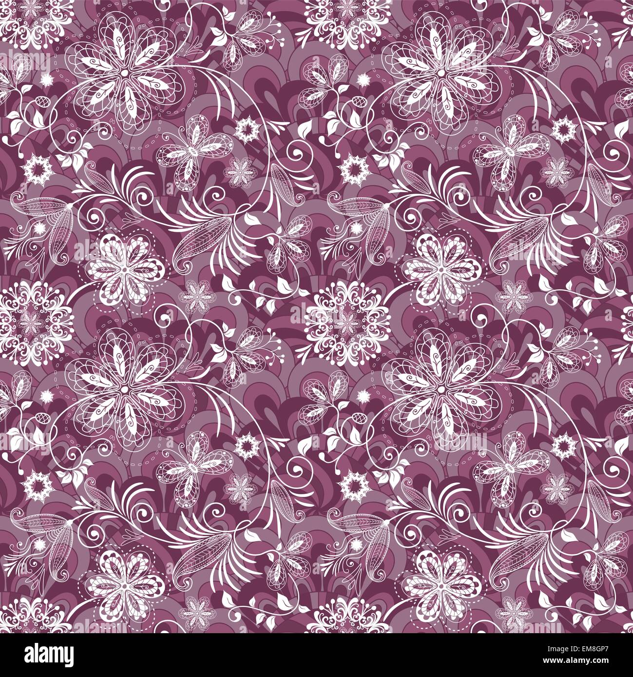 Seamless pattern purple spring flowers hi-res stock photography and ...