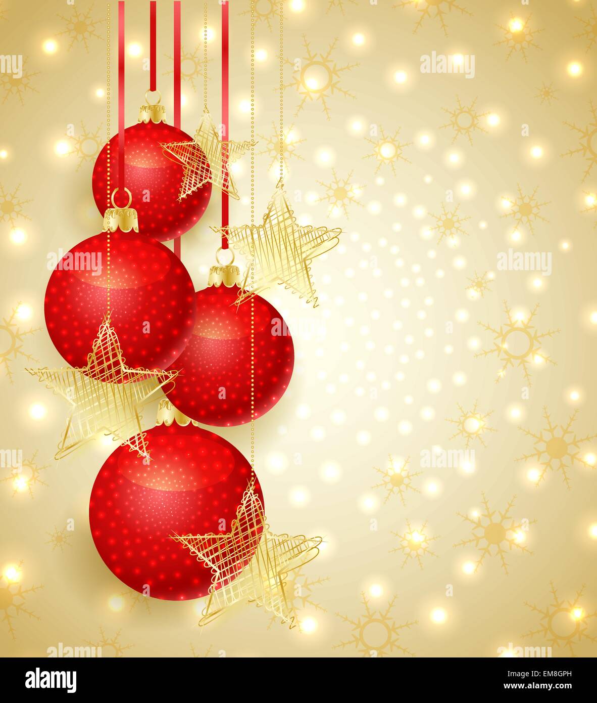 Shiny gold red balls Stock Vector Images - Alamy