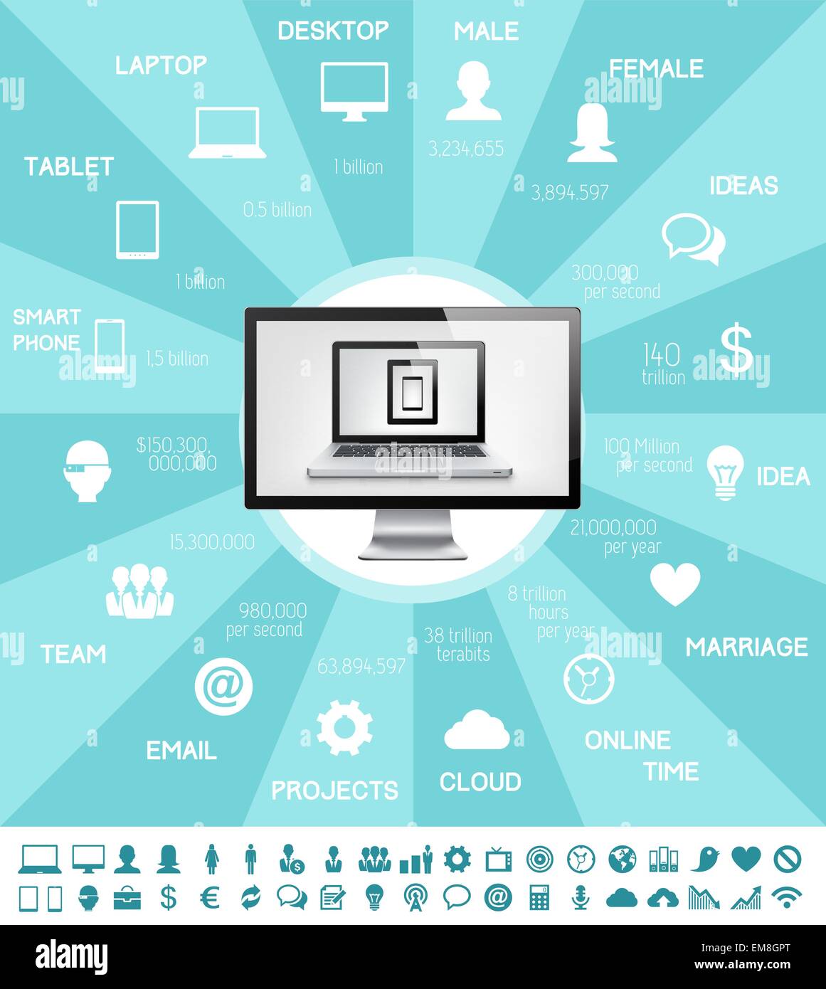 IT Industry Infographic Elements Stock Vector Image & Art - Alamy