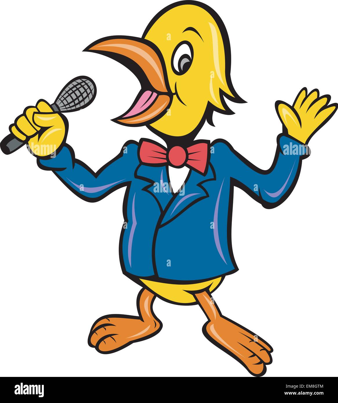 Standing at microphone Stock Vector Images - Alamy