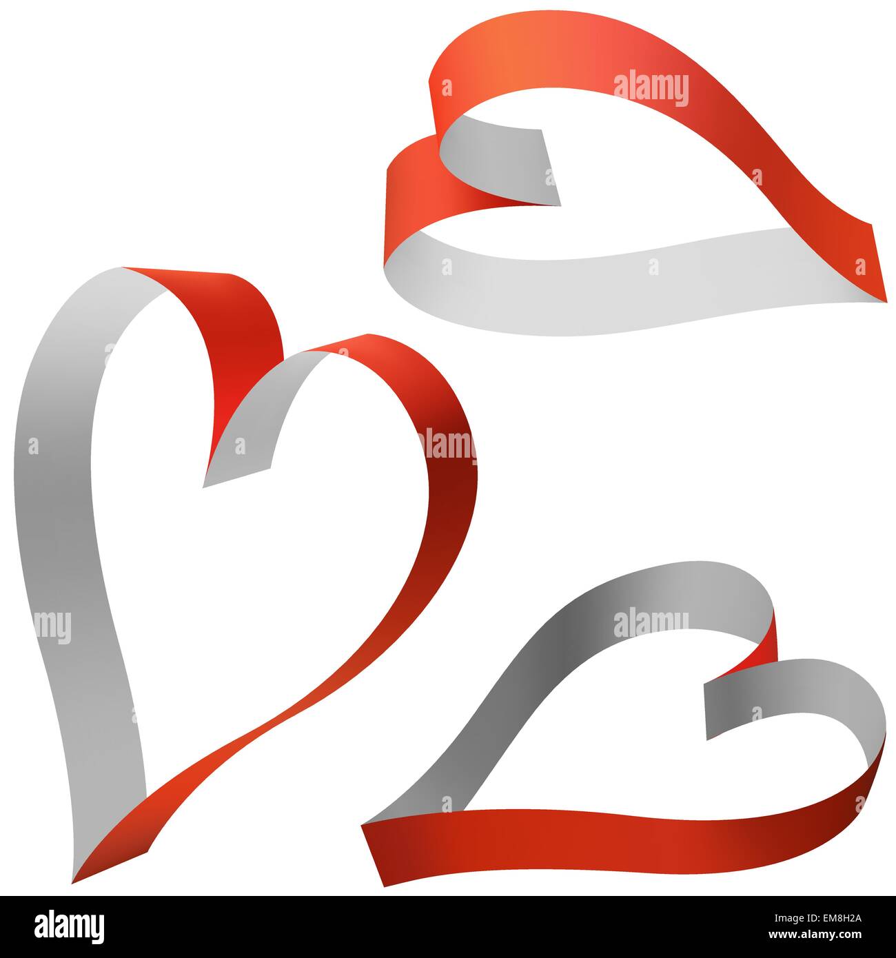 Close up white heart Stock Vector Images - Alamy