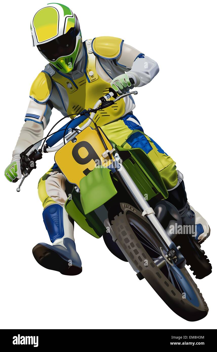 Motorcycle trials Stock Vector Images - Alamy
