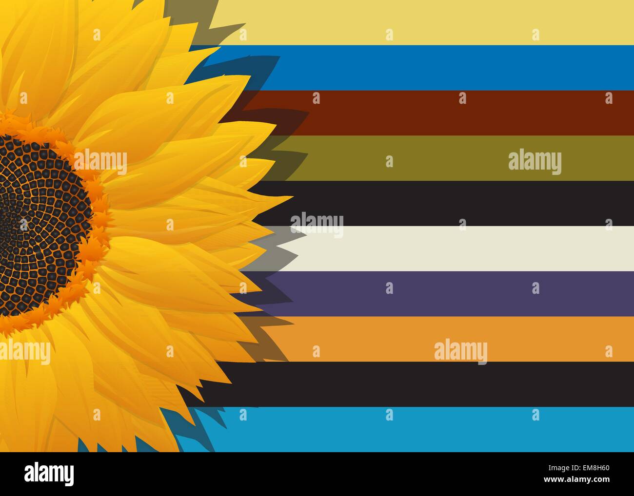 Sunflower abstract card Stock Vector Image & Art - Alamy