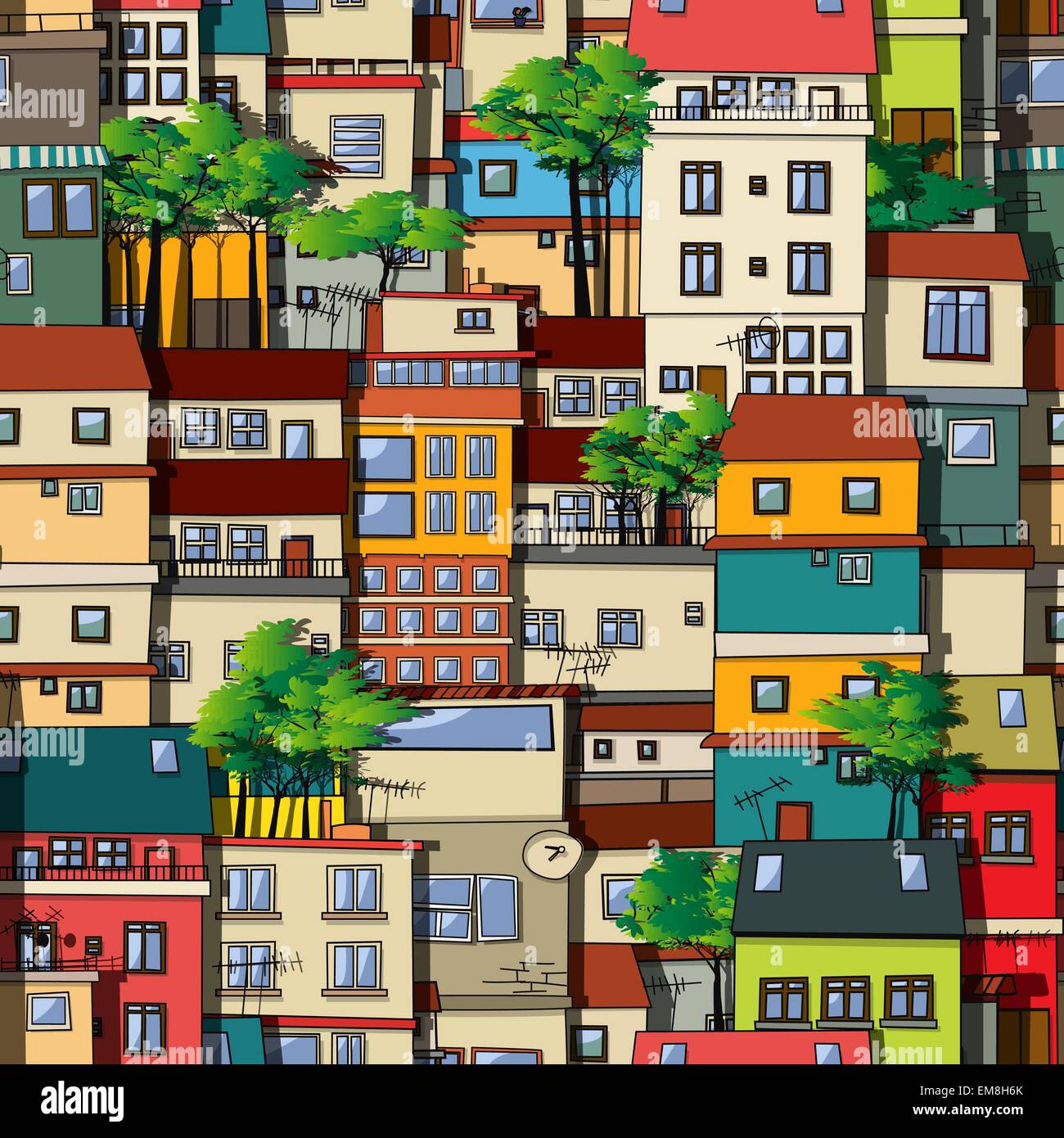 Favela seamless pattern Stock Vector Image & Art - Alamy
