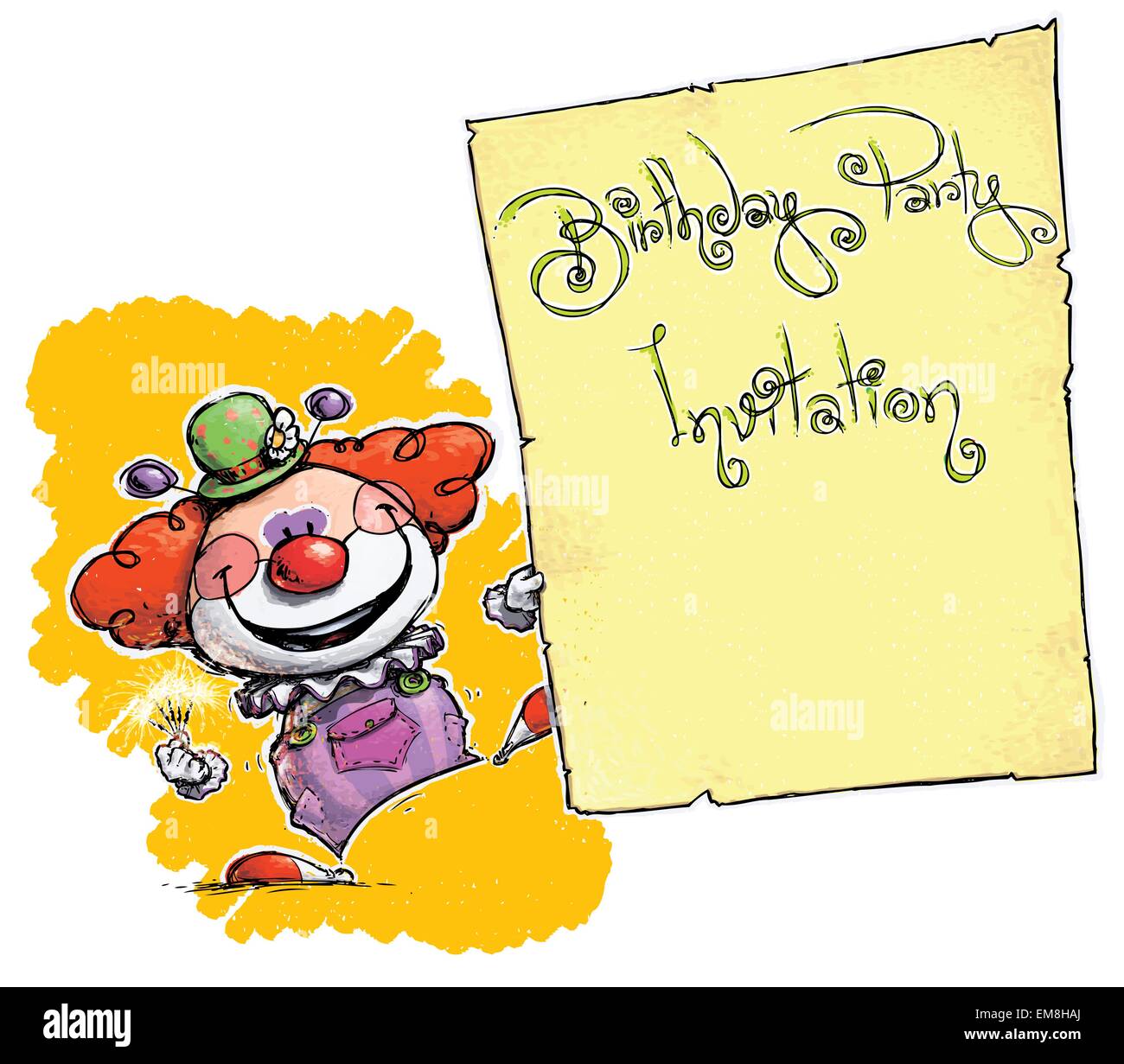 Clown illustration cartoon hi-res stock photography and images - Alamy