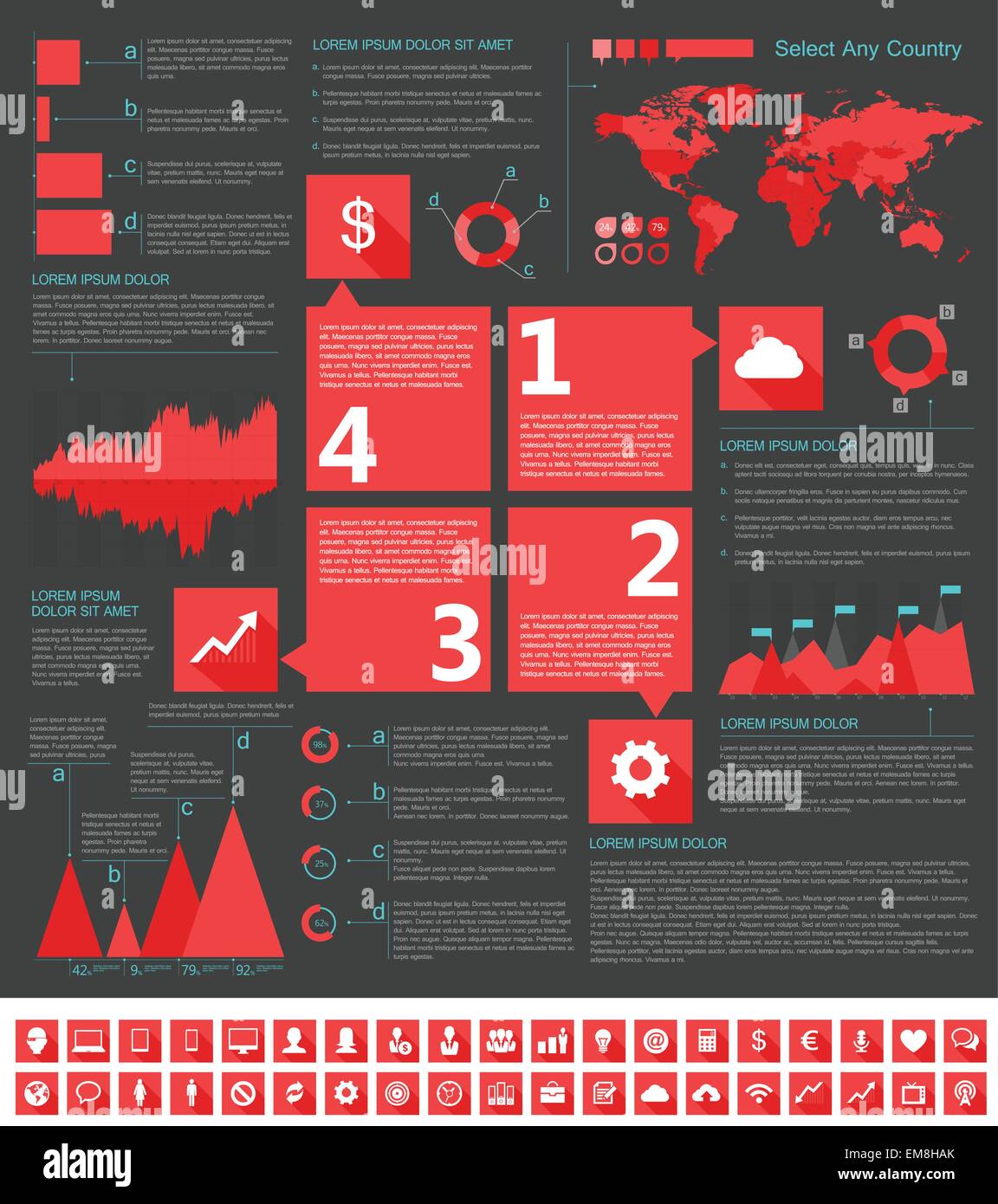 IT Industry Infographic Elements Stock Vector Image & Art - Alamy