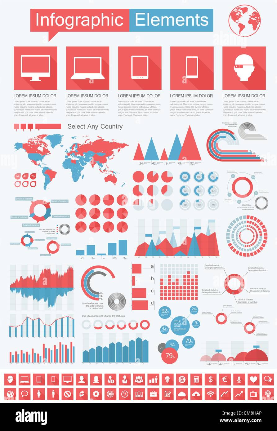 IT Industry Infographic Elements Stock Vector Image & Art - Alamy