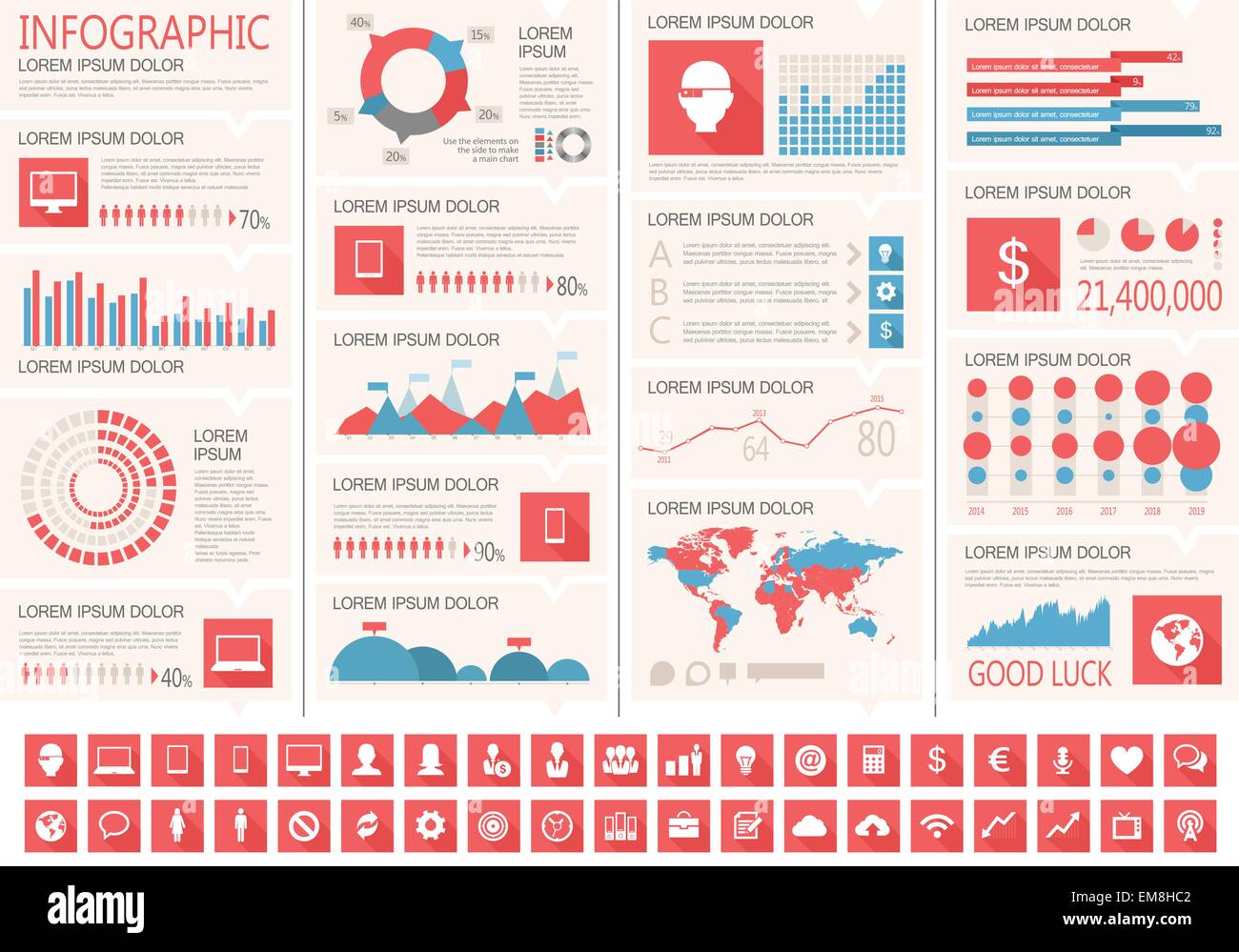 IT Industry Infographic Elements Stock Vector Image & Art - Alamy