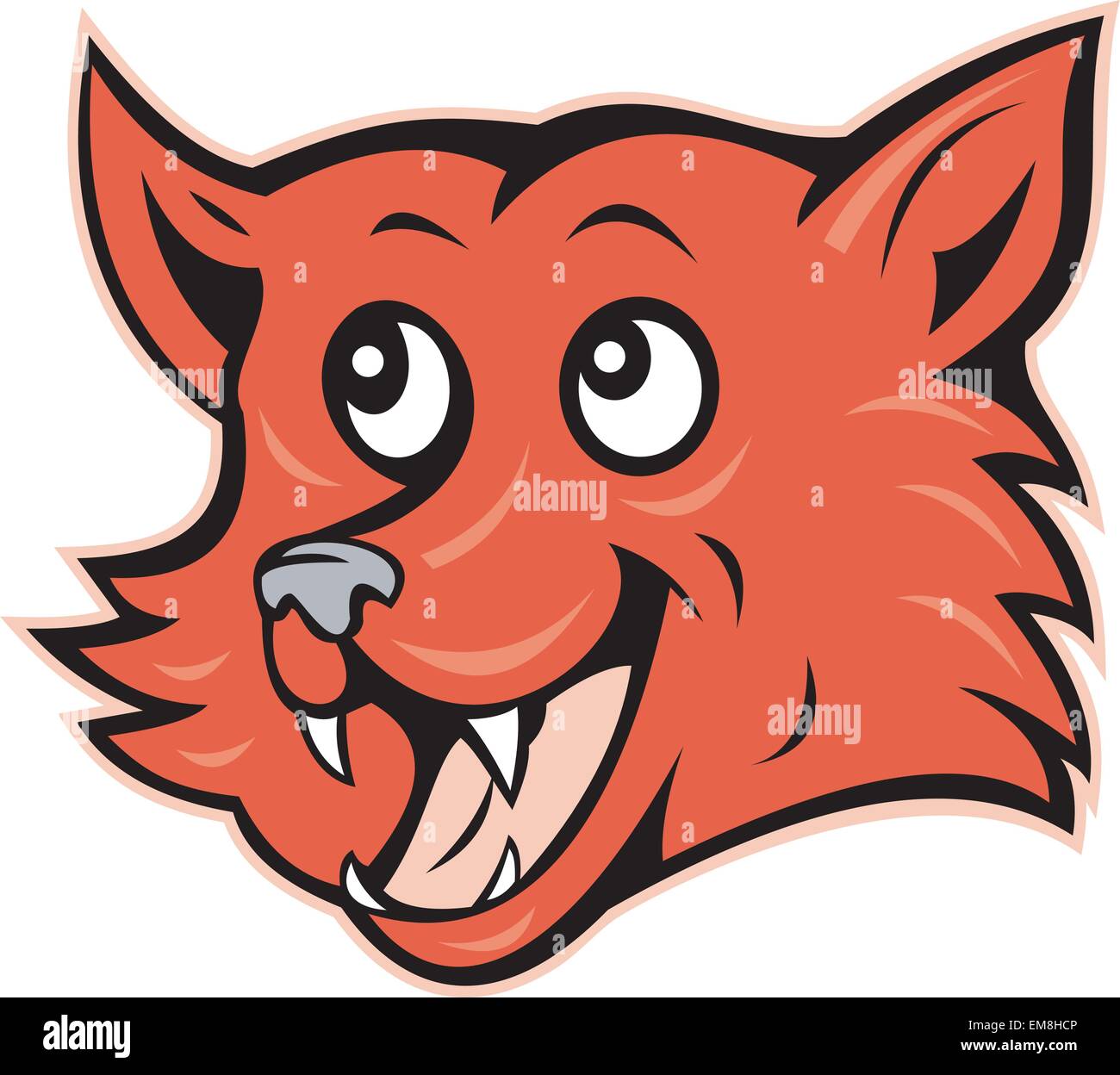 red fox head grinning smiling Stock Vector Image & Art - Alamy