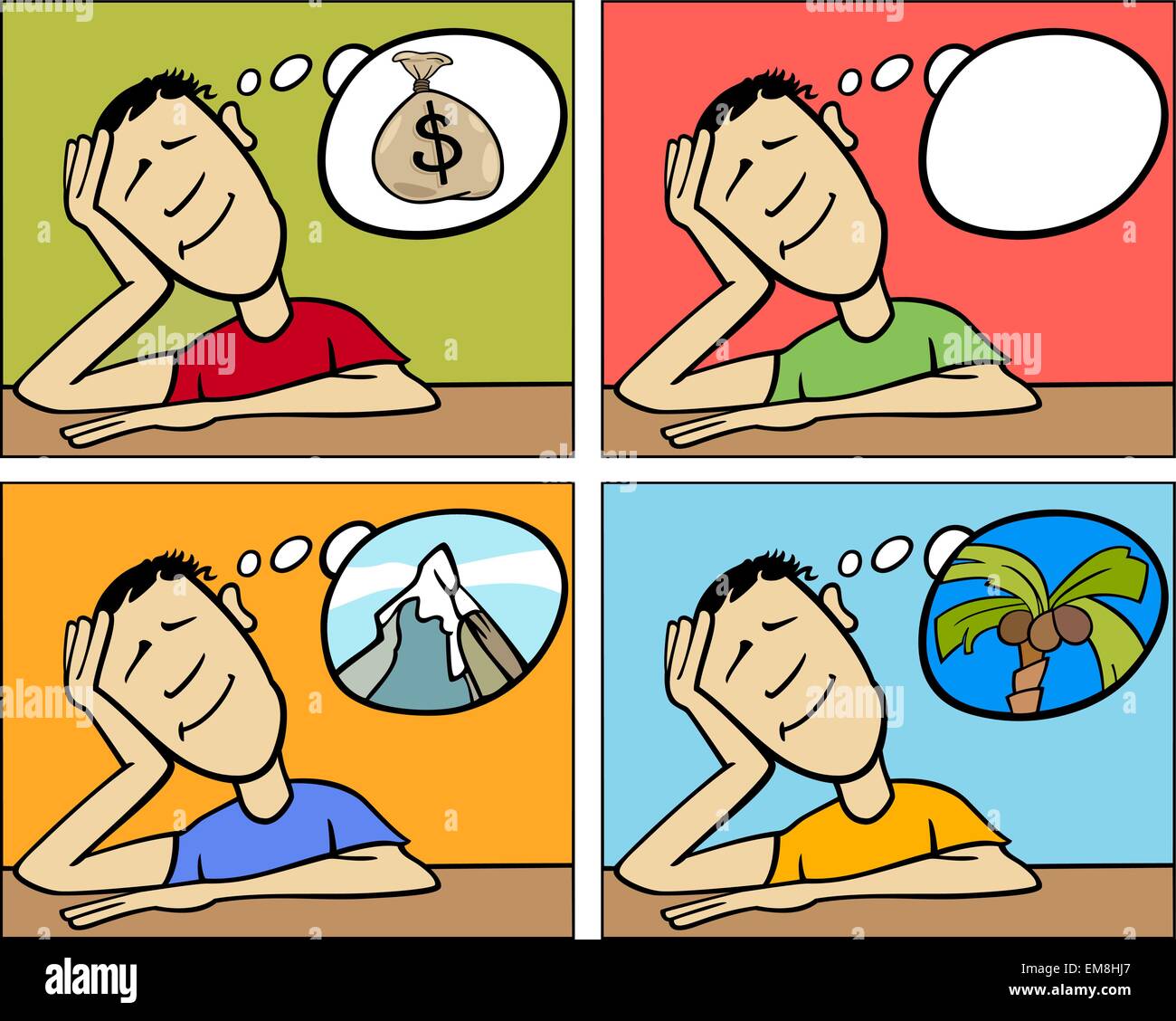 Cartoon concept illustration funny man hi-res stock photography and ...