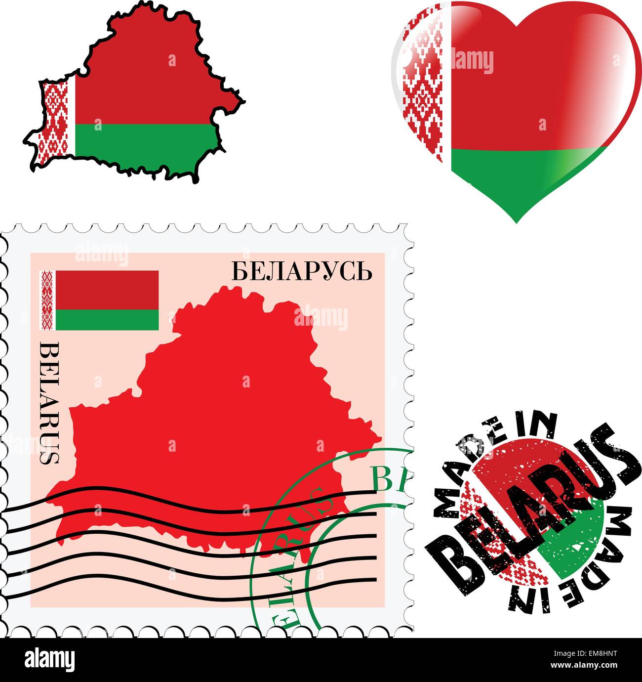 national colours of Belarus Stock Vector Image & Art - Alamy