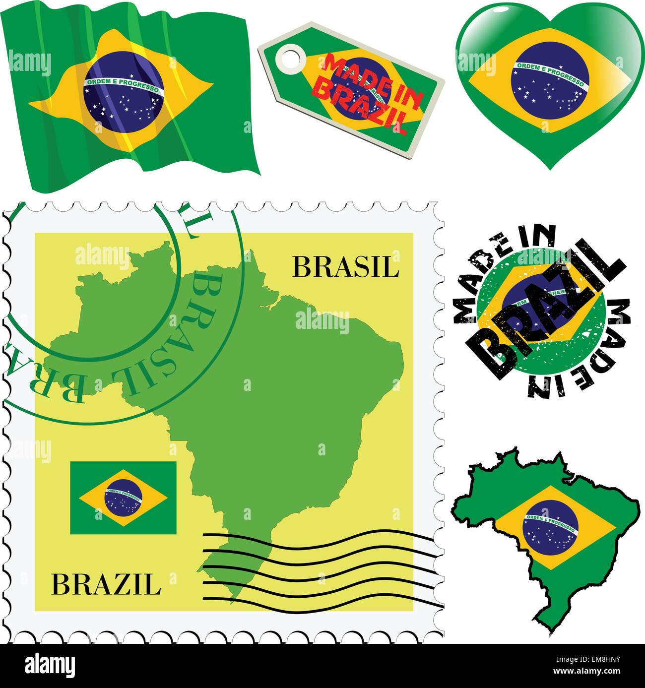 national colours of Brazil Stock Vector Image & Art - Alamy