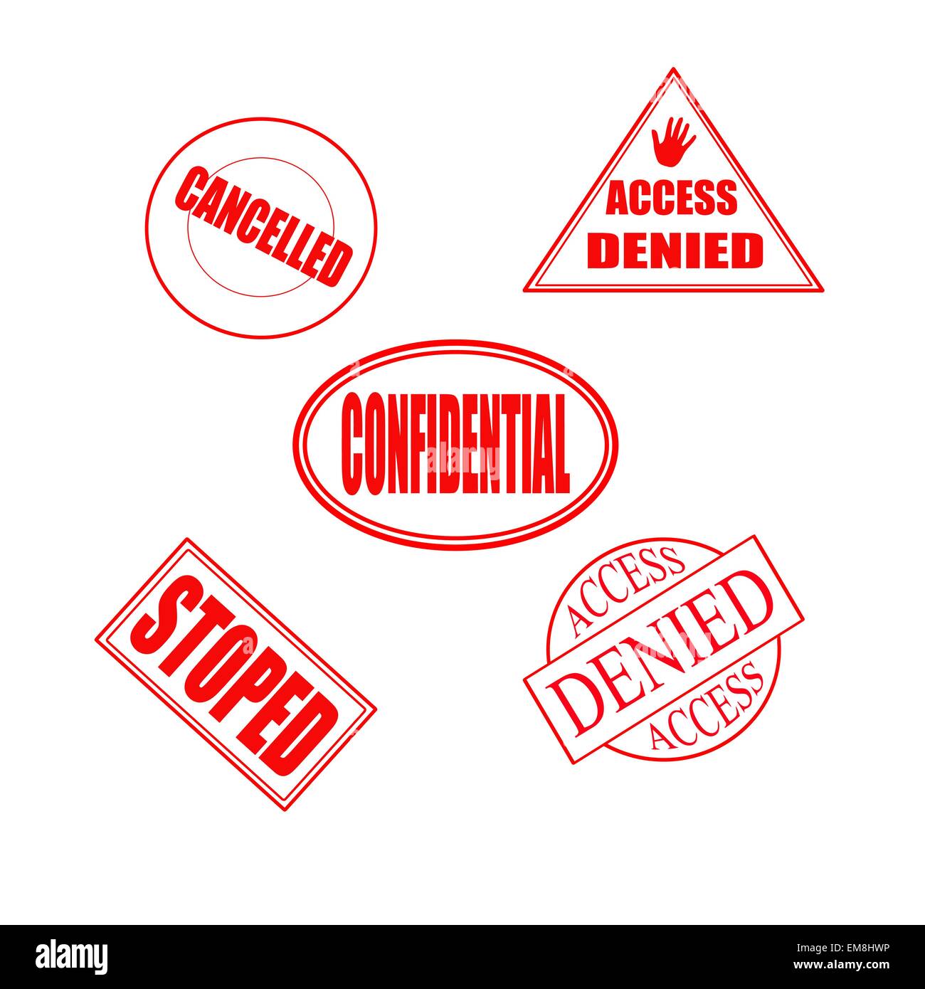 Set of stamps Stock Vector Image & Art - Alamy